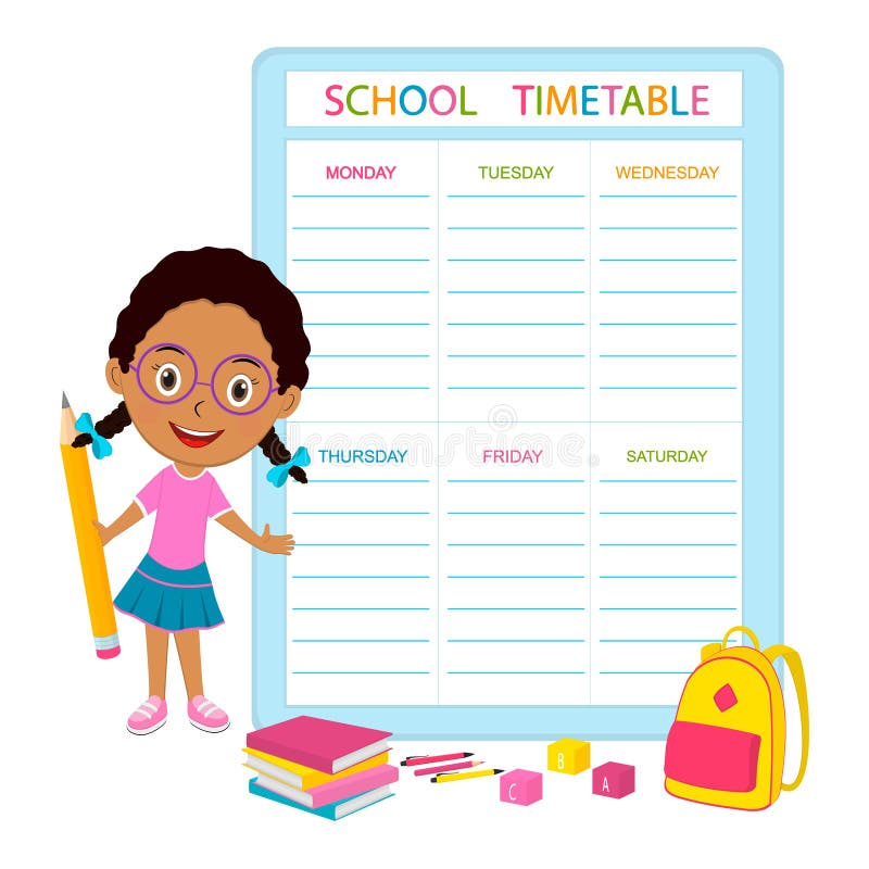 Timetable illustration stock vector. Illustration of craft - 57954530