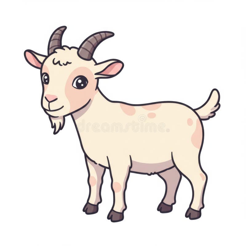 Cute Cartoon Goat Illustration Pixel Art Stock Illustration ...