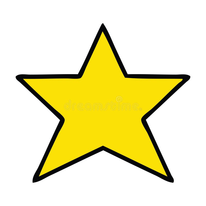 Cute cartoon gold star stock illustration. Illustration of star - 147290740
