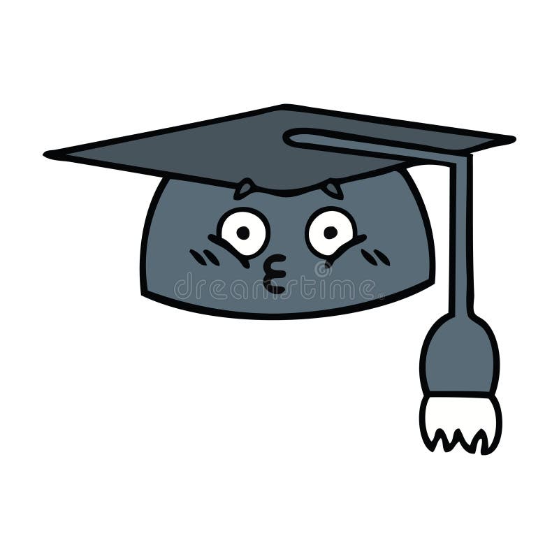 Cute Cartoon of a Graduation Hat Stock Vector - Illustration of cartoon ...