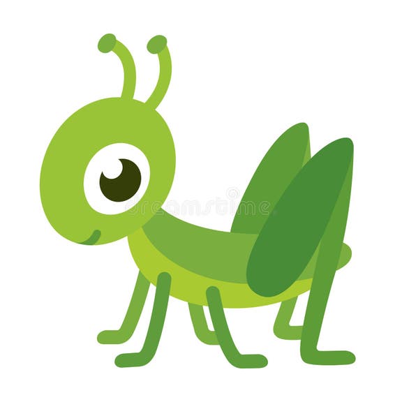 Cute cartoon grasshopper stock vector. Illustration of drawing - 67867323