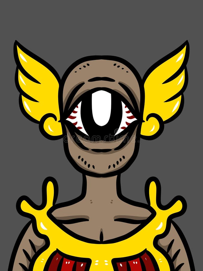 Cute Cartoon on Gray Background Stock Illustration - Illustration of ...