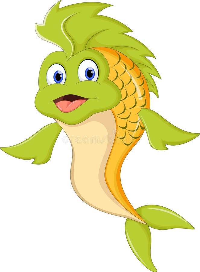 Green Fish stock vector. Illustration of illustrated, pattern - 9181847