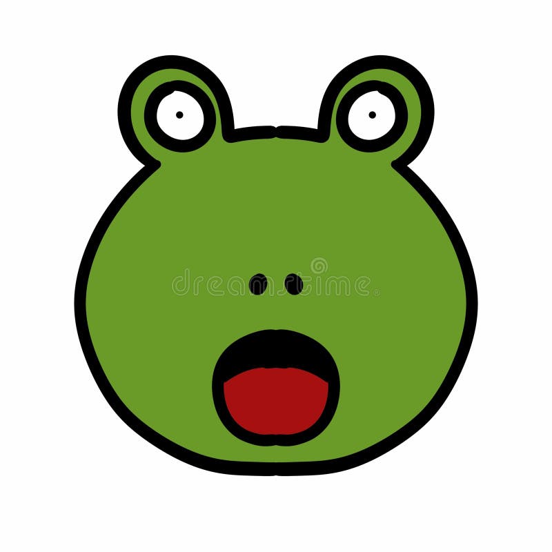 Cute Cartoon of an Angry Frog Stock Illustration - Illustration of ...