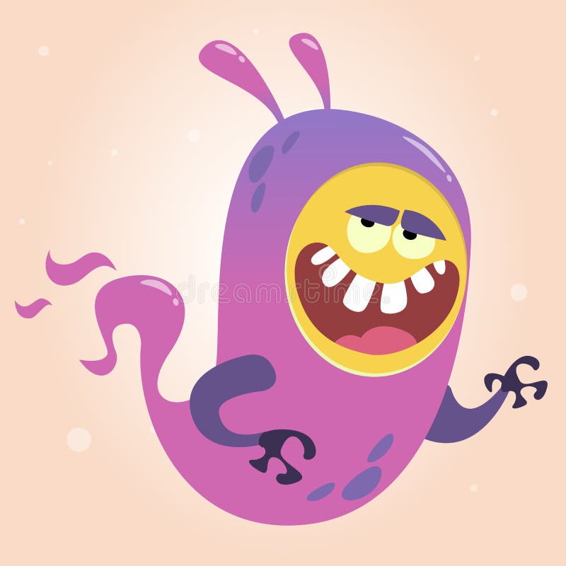 Cute Cartoon Green Ghost. Vector Halloween Monster Character Stock ...