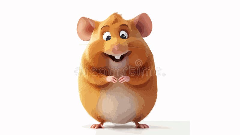 Cute Cartoon Hamster Illustration for Animation Projects Stock Vector ...