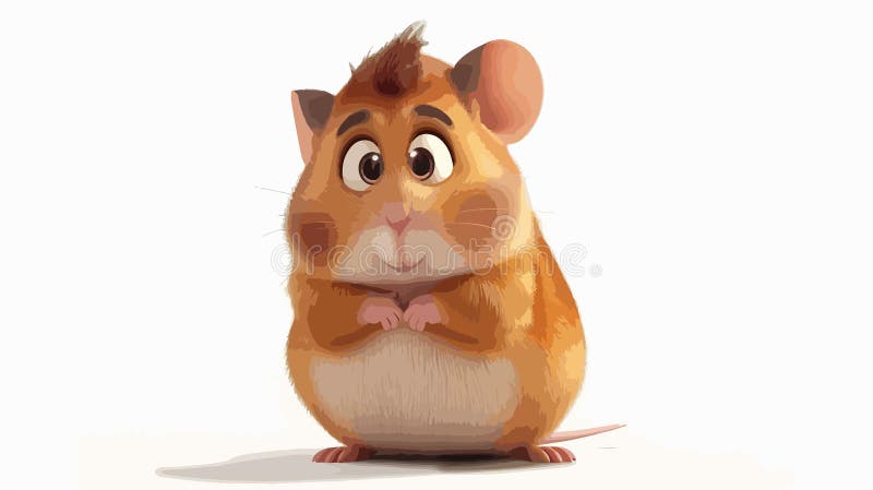 Cute Cartoon Hamster Illustration for Animation Projects Stock Vector ...