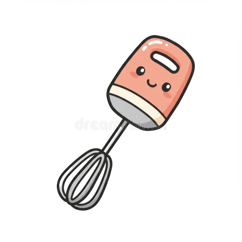 Cute Cartoon Hand Mixer Illustration Stock Illustration - Illustration ...