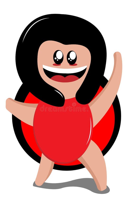 Cute Cartoon with a Happy Expression Stock Illustration - Illustration ...