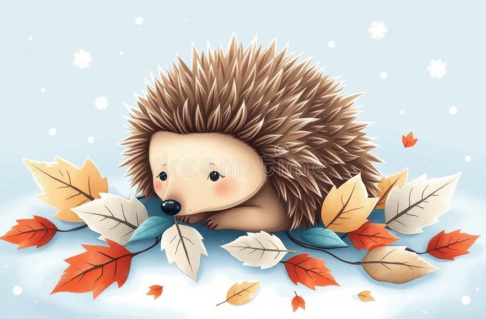 Cute Cartoon of a Hedgehog at 28-12-2024 Stock Illustration ...