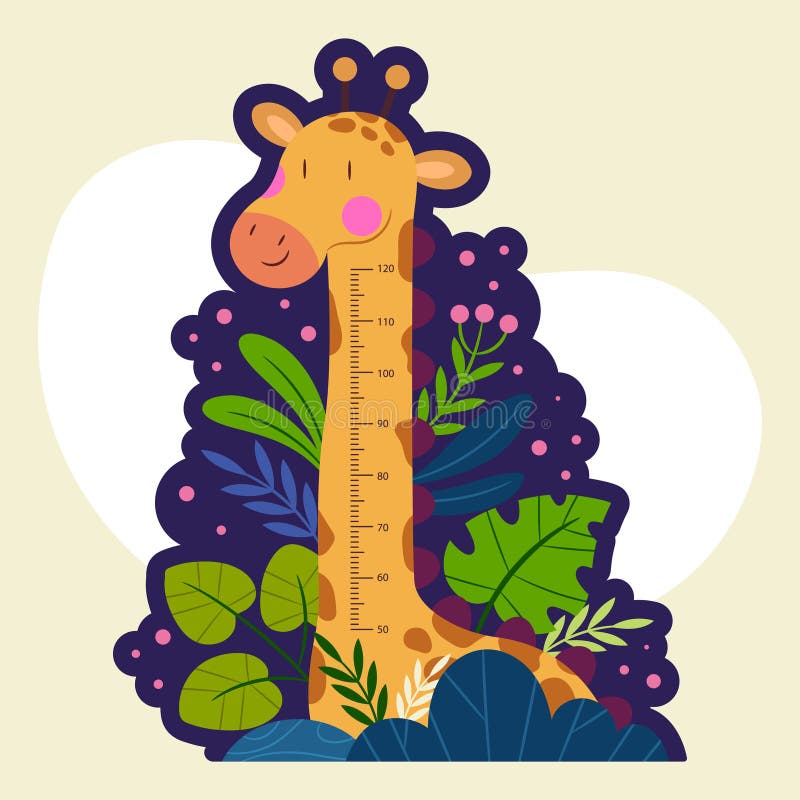 Cute Cartoon Height Meter Vector Illustration. Stock Vector ...