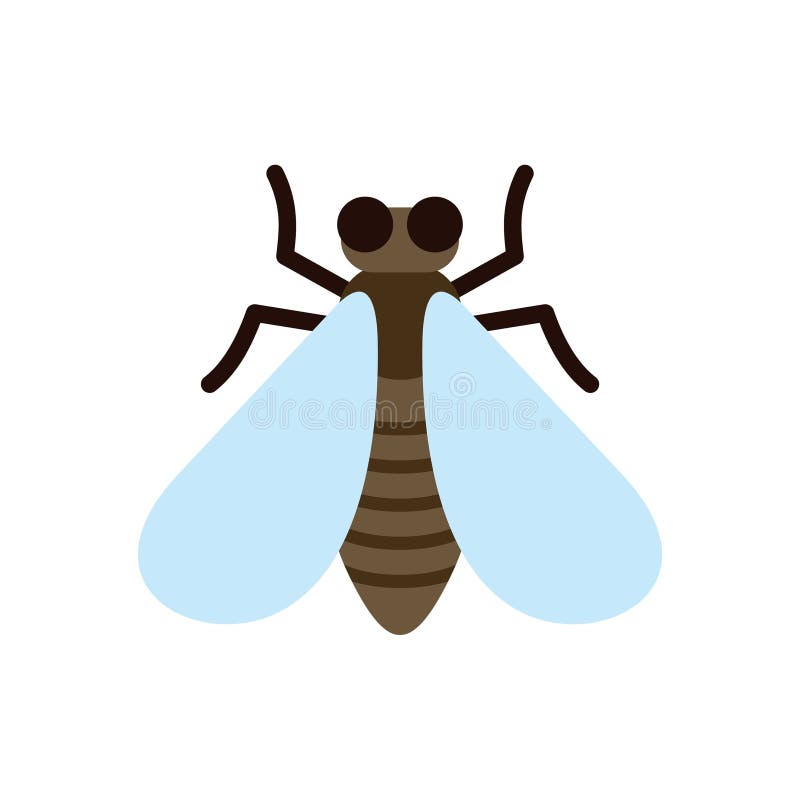 Cute Cartoon Housefly Spreading Its Wings Stock Illustration ...