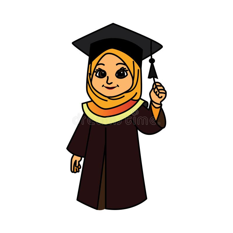 Cute Cartoon Illustration Design Bachelor Icon Vector Stock Vector ...