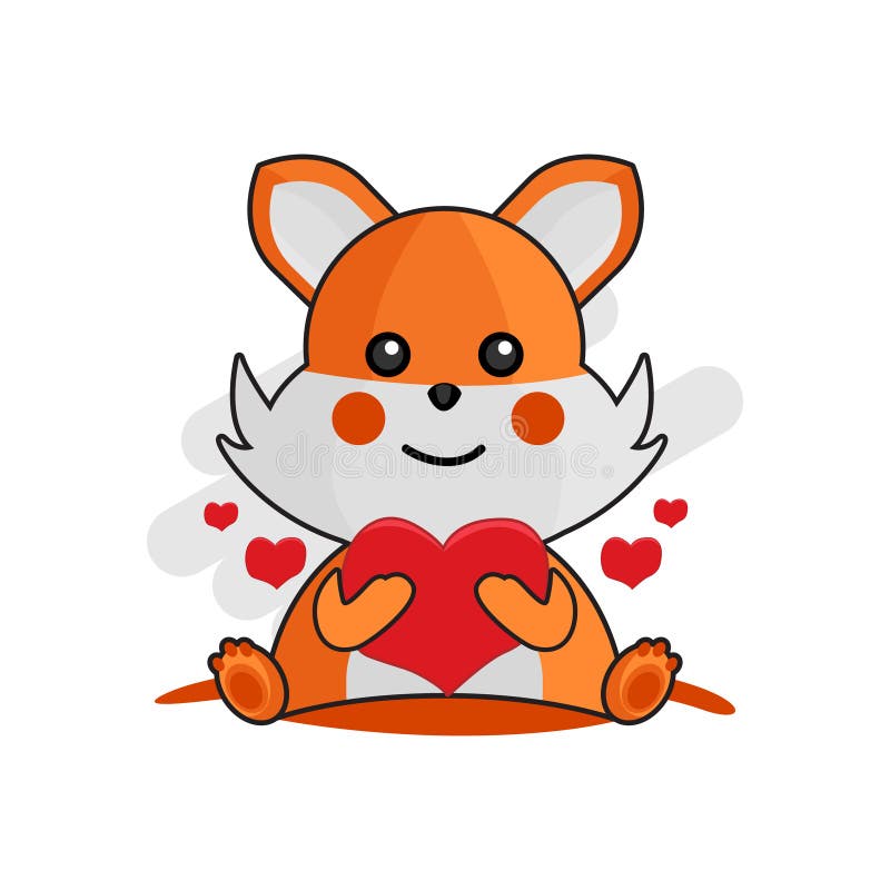 Fox Holding Heart Stock Illustrations – 512 Fox Holding Heart Stock ...