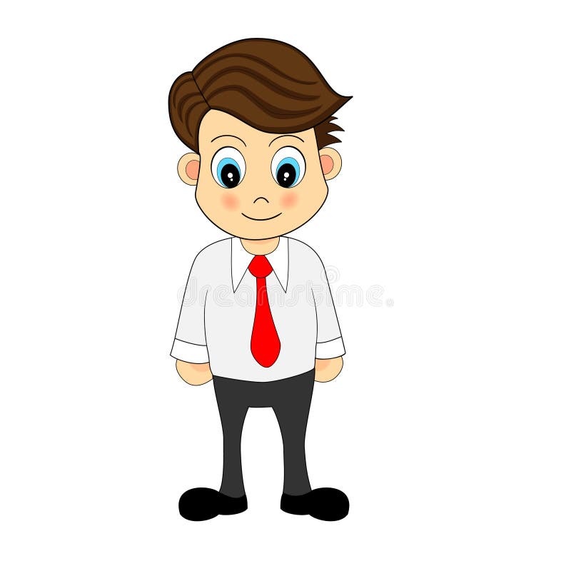 Cute Cartoon Illustration of an Office Worker Stock Vector ...