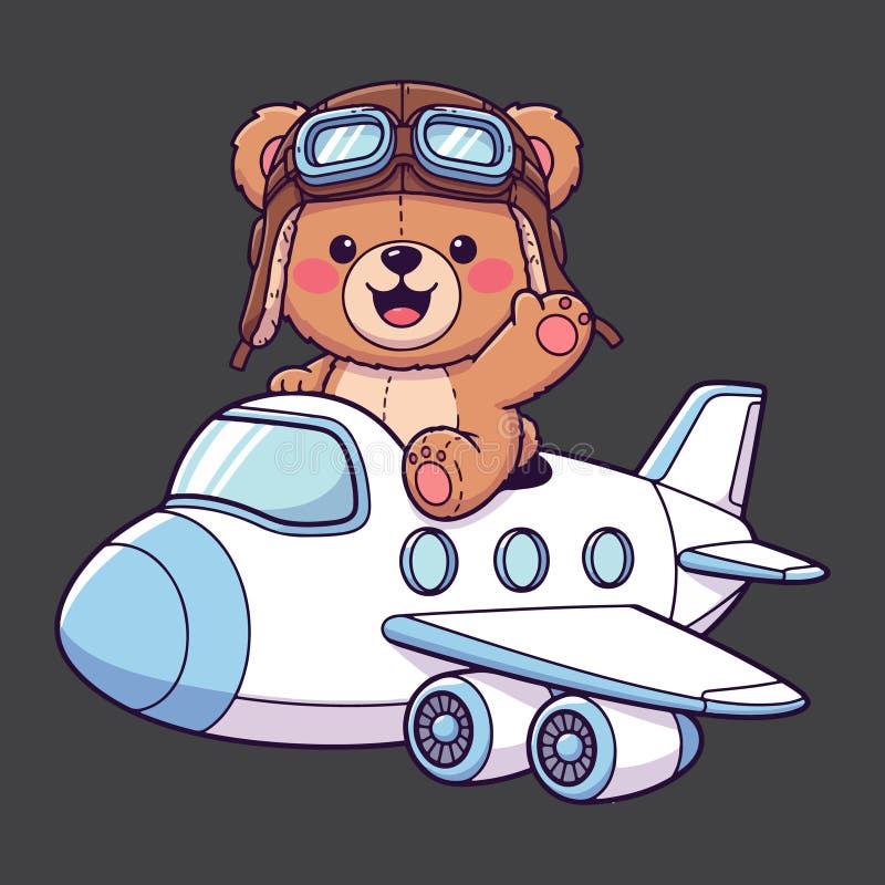 Bear Funny Pilot Stock Illustrations – 595 Bear Funny Pilot Stock ...