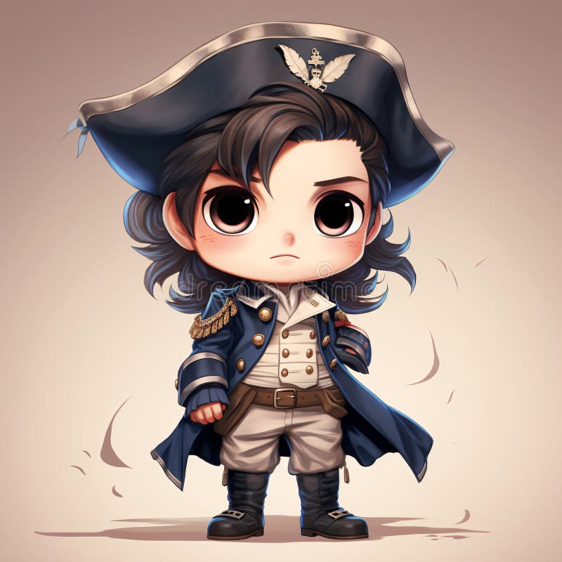 Cute Cartoon Illustration of a Ship Captain Stock Illustration ...