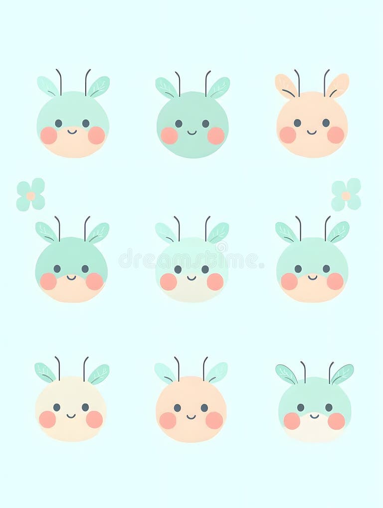 Cute Cartoon Insect Pattern Stock Illustrations – 25,029 Cute Cartoon ...