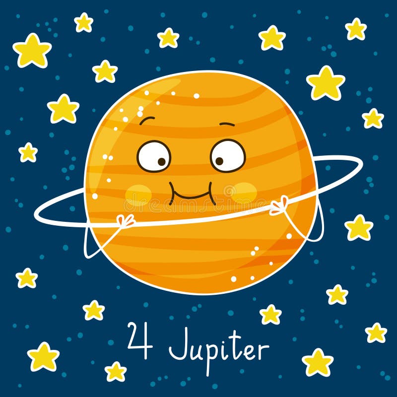 Cute Cartoon Jupiter Stock Vector - Image: 64027218