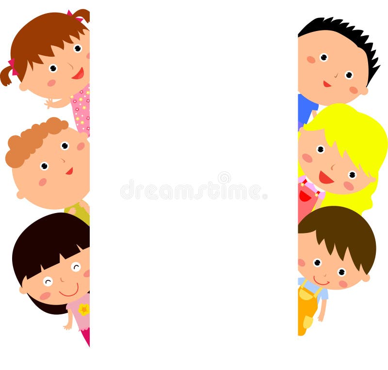 Cute cartoon kids frame stock vector. Illustration of small - 35469013