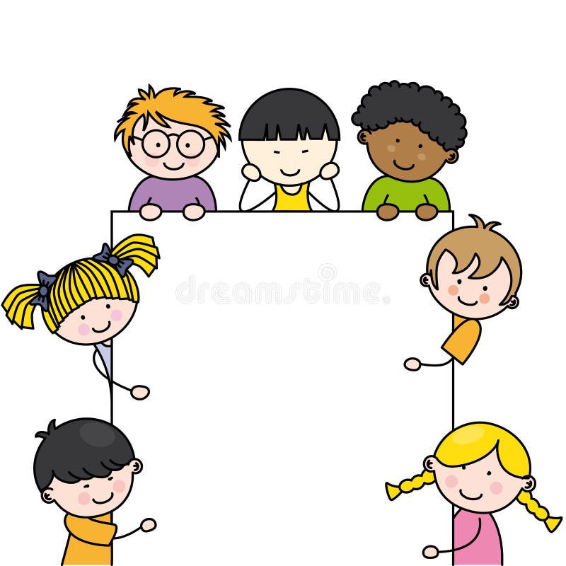 Cute cartoon kids frame stock vector. Illustration of small - 26549017