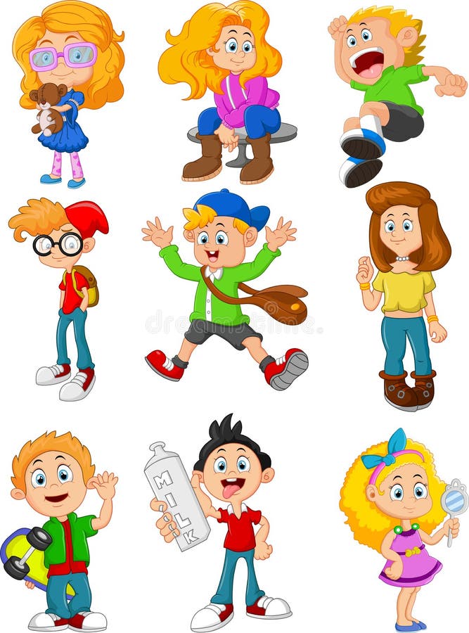 Cute cartoon kids stock vector. Illustration of cartoon - 62172685