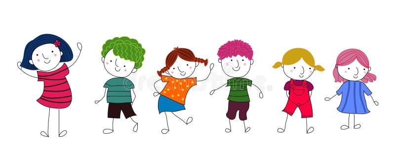 Six Kids Stock Illustrations – 6,535 Six Kids Stock Illustrations ...