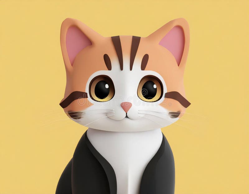 Cute Cartoon Kitten Illustrator, Vector Stock Illustration ...