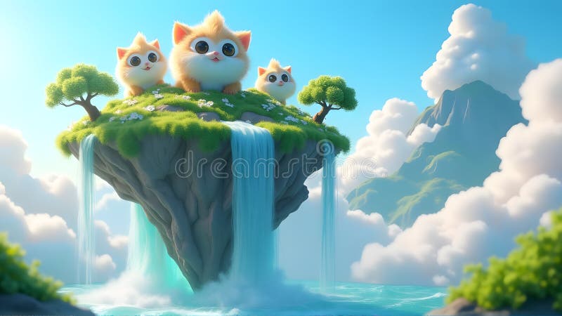 Floating Kittens Stock Illustrations – 37 Floating Kittens Stock ...