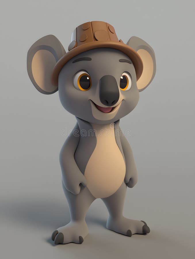Cute Cartoon Koala Character Stock Illustration - Illustration of ...
