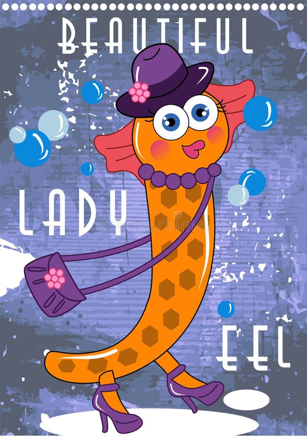 Cute Cartoon Lady stock vector. Illustration of raster - 2415310