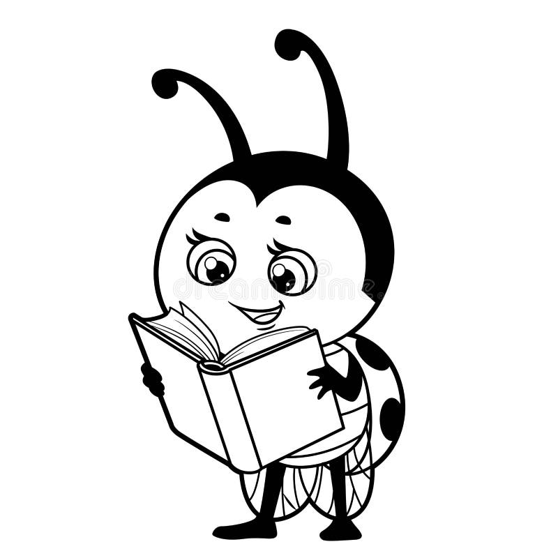 Ladybug Read Book Stock Illustrations – 36 Ladybug Read Book Stock ...