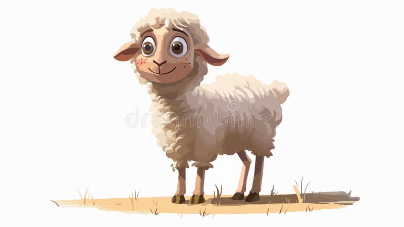Cute Cartoon Lamb Animation Vector for Creative Projects Stock Vector ...