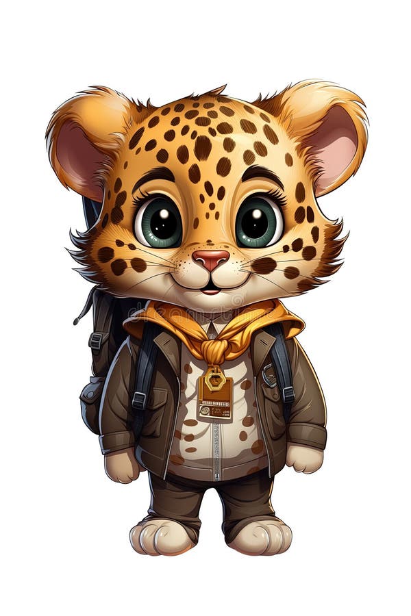 Cute Cartoon Animals Running To School, Back To School Concept. Stock ...