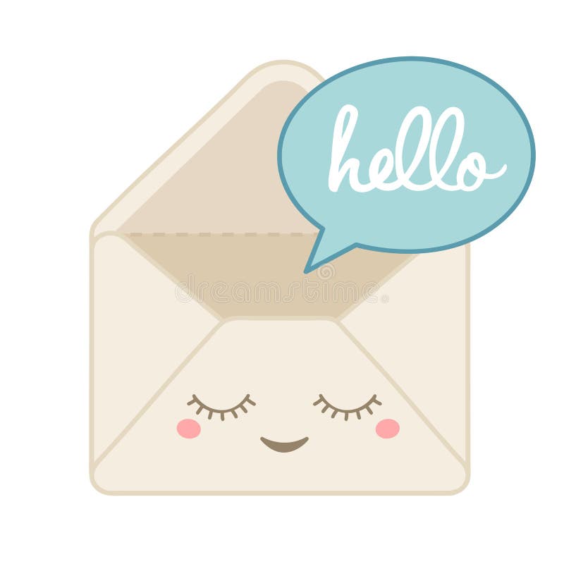 Hello Letter Sheet stock illustration. Illustration of concept - 303790773