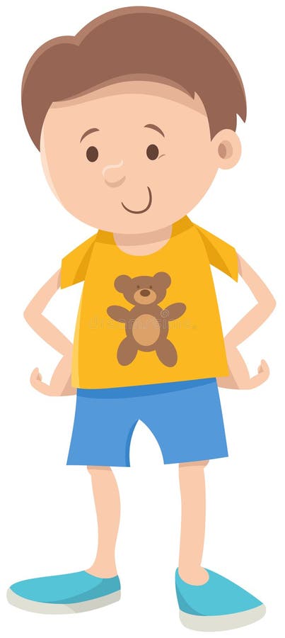 Cute Cartoon Little Elementary Age Boy Character Stock Vector ...