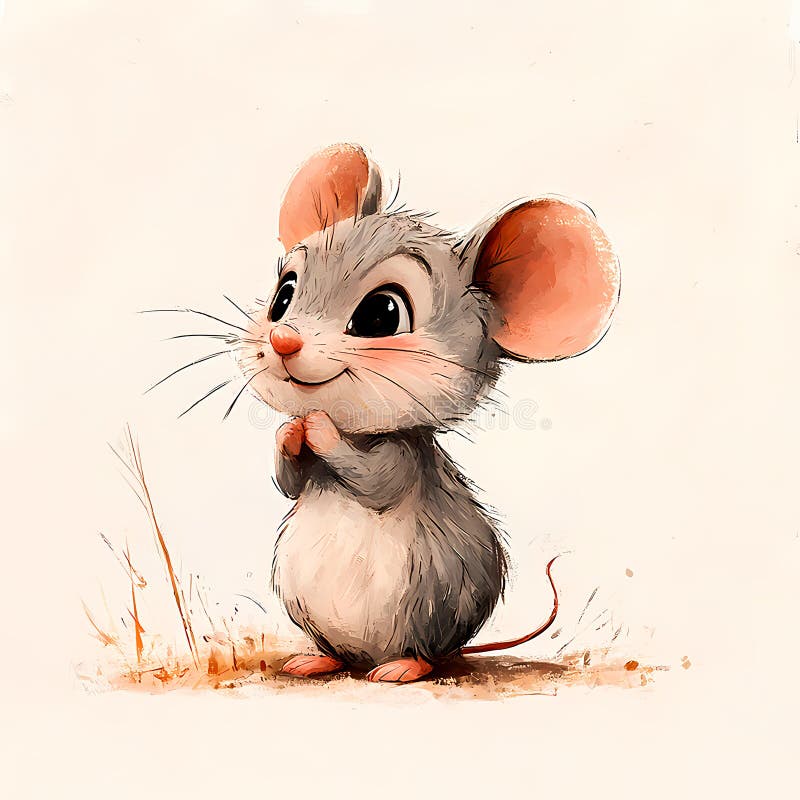 A Cute Cartoon Little Mouse Stock Illustration - Illustration of poster ...