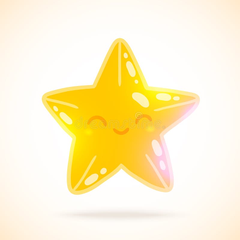 Cute Cartoon Little Star. Vector Image Stock Vector - Illustration of ...