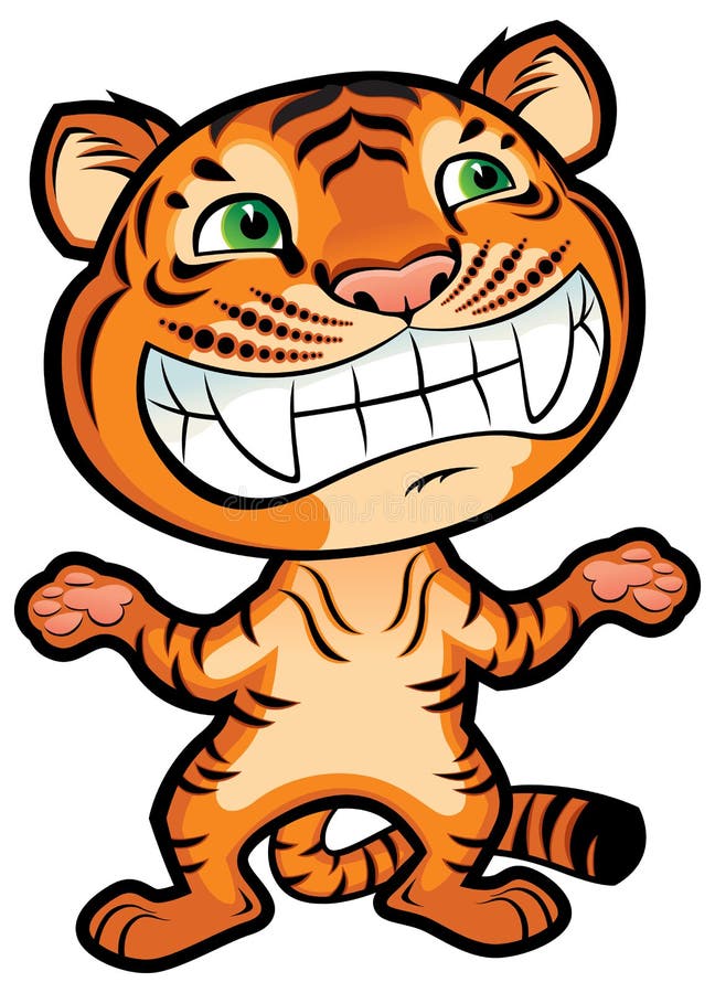 Cute Cartoon Little Tiger Stock Vector - Image: 45651408