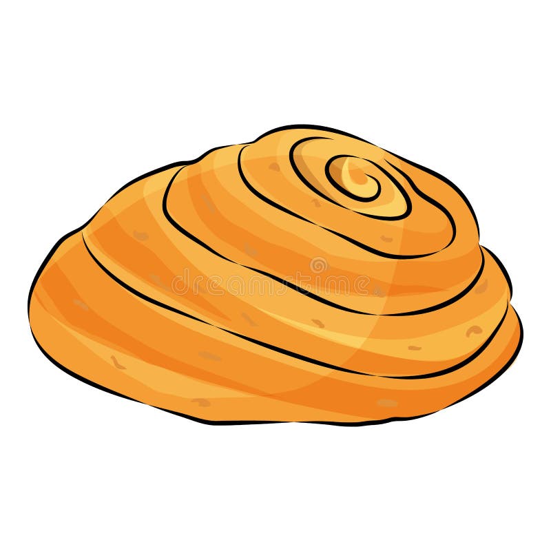 Cute Cartoon Loaf Isolated on the White Background. Vector Illustration ...