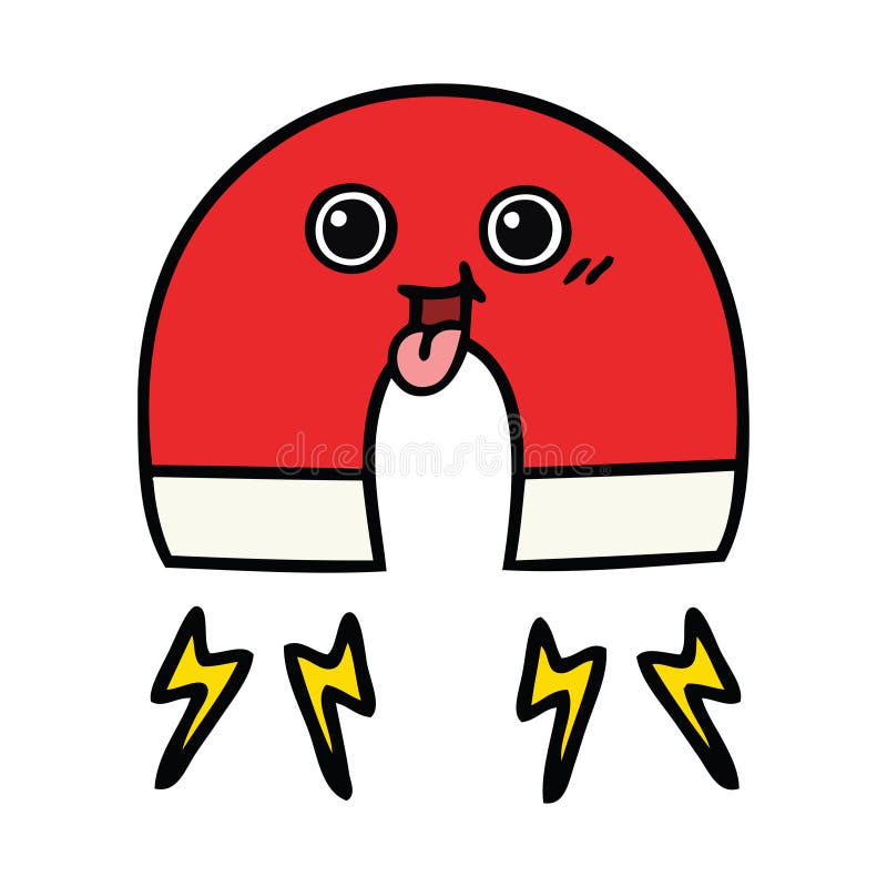 Cute cartoon magnet stock vector. Illustration of artwork - 147646778