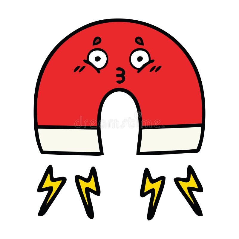 Cute cartoon magnet stock vector. Illustration of science - 149242159