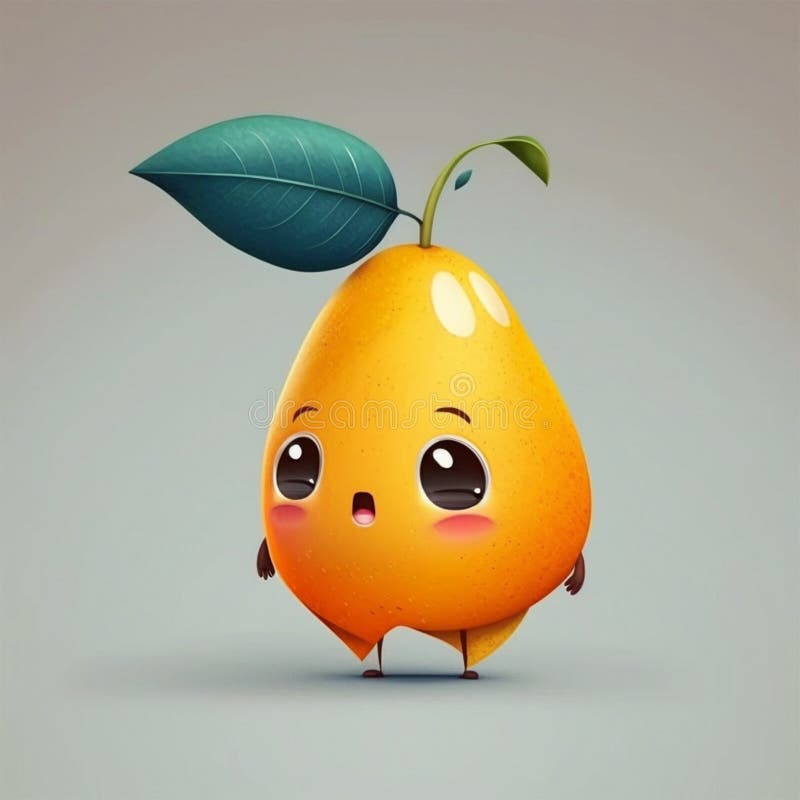 Cute Cartoon Mango Character Stock Photo - Image of mango, character ...