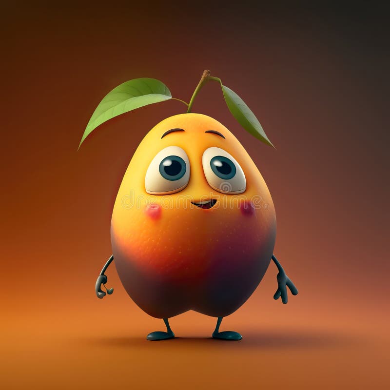 Cartoon Yellow Mango Fruit Character Stock Illustrations – 803 Cartoon ...