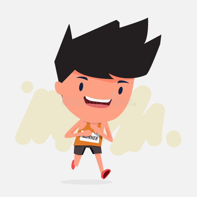 Cute Cartoon Marathon Runner Man Stock Illustrations – 367 Cute Cartoon ...