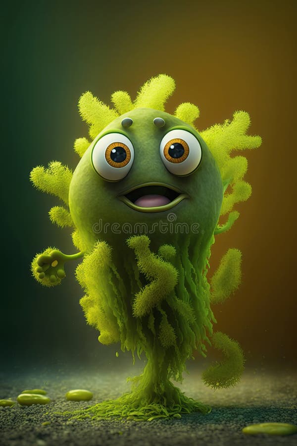 Cute Cartoon Marine Algae Character. Generative Ai Stock Illustration ...