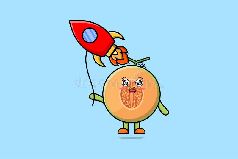 Cartoon Fruit Rocket Stock Illustrations – 346 Cartoon Fruit Rocket ...