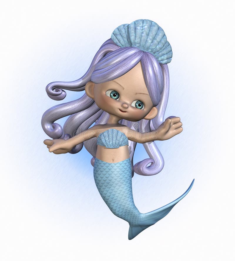 Cute cartoon mermaid stock vector. Illustration of character - 19363951