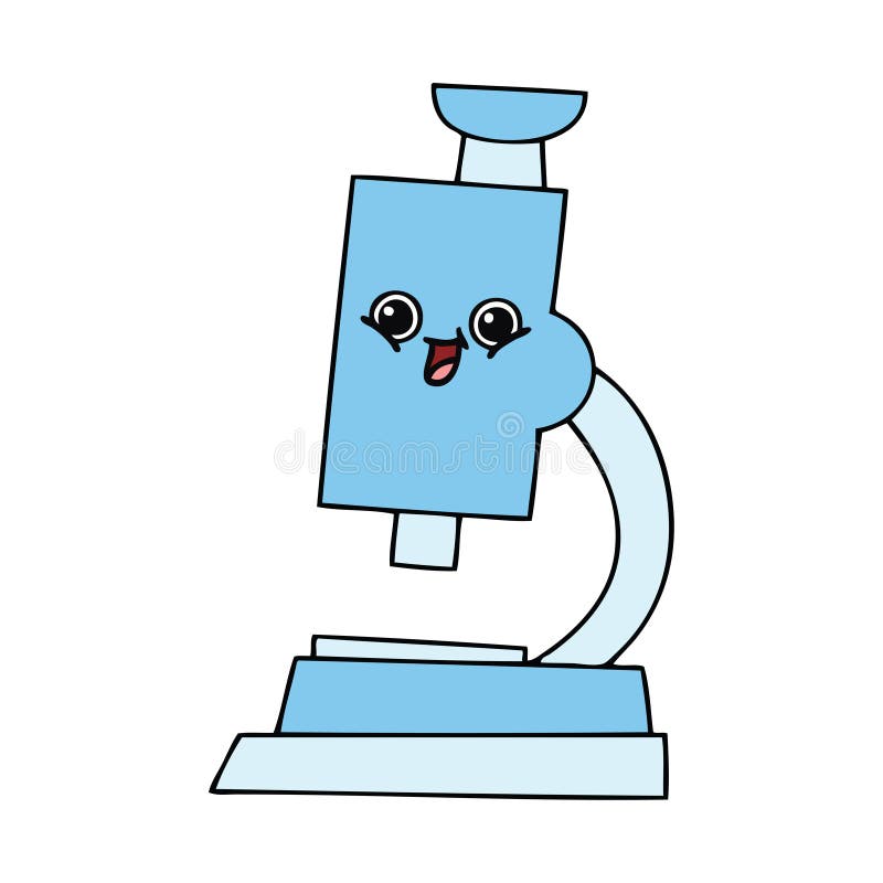 Cute cartoon microscope stock vector. Illustration of cartoon - 147689603