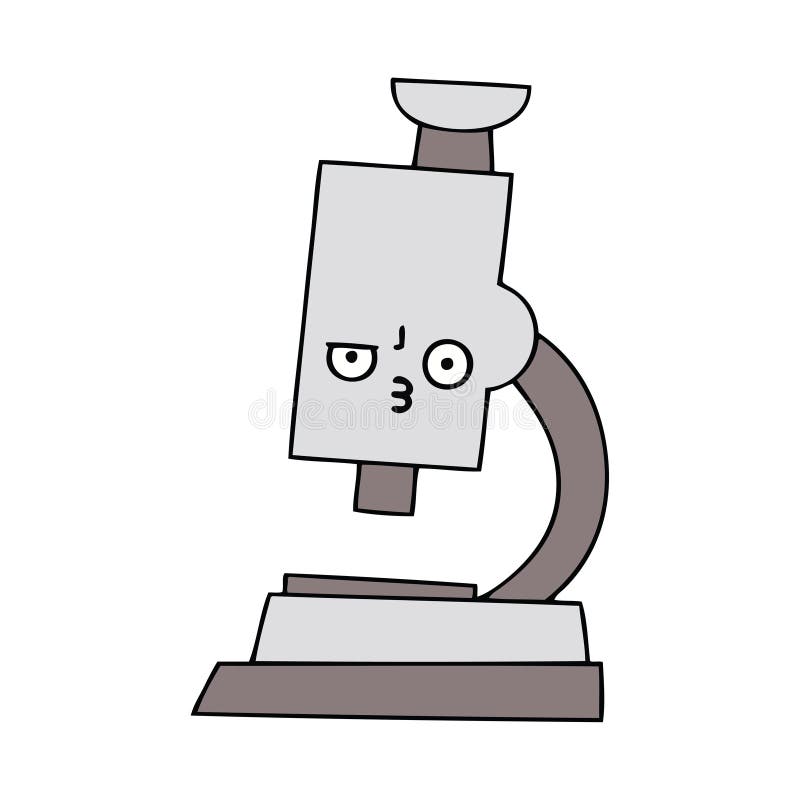 Cute cartoon microscope stock vector. Illustration of retro - 147719560